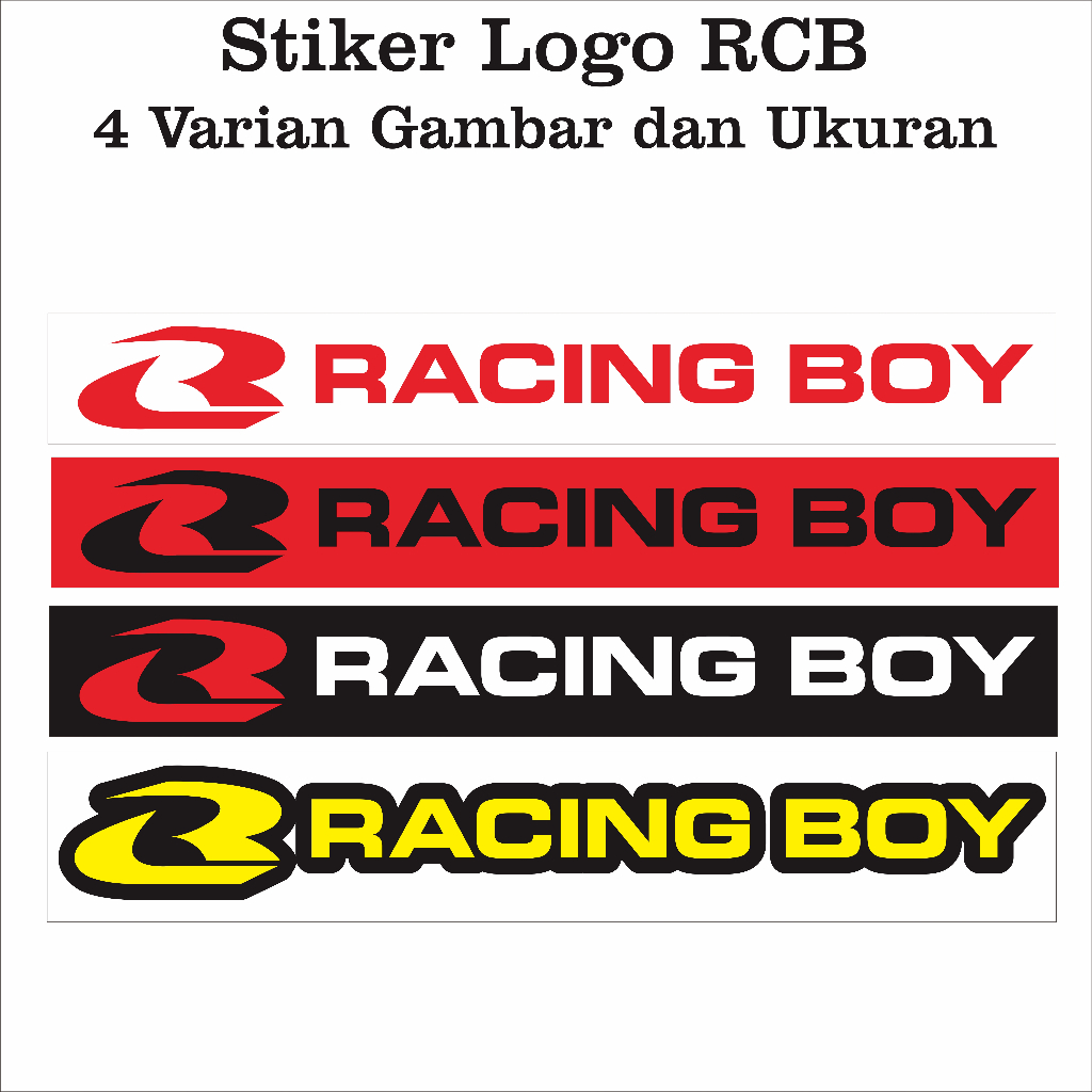 Jual STIKER RACING BOY BERVARIAN WARNA / STIKER RCB BERVARIAN WARNA ...