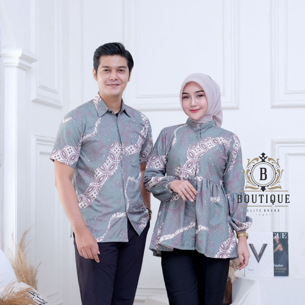 Jual Boutique - Sarimbit Batik 2024 Terbaru Motif Dobi Sage Kemeja Pria ...