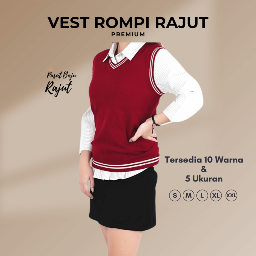 Jual Rompi Rajut Seragam Sekolah SMP SMA Kantor Pria Wanita - Korean ...