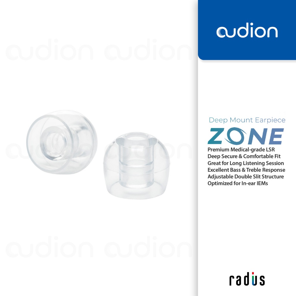 Jual RADIUS Deep Mount ZONE Earpiece | High-grade Premium Antibacterial ...