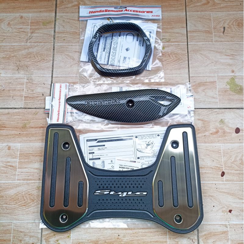 Jual Paket Aksesoris Karpet dan Garnish Honda Stylo 160 Carbon WTP 3 ...