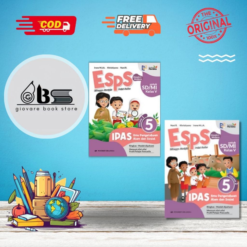 Jual BUKU ESPS IPAS KELAS 5 VOL 1 & VOL 2 ERLANGGA KURIKULUM MERDEKA | ESPS IPAS VOL.1 SD/MI KLS ...