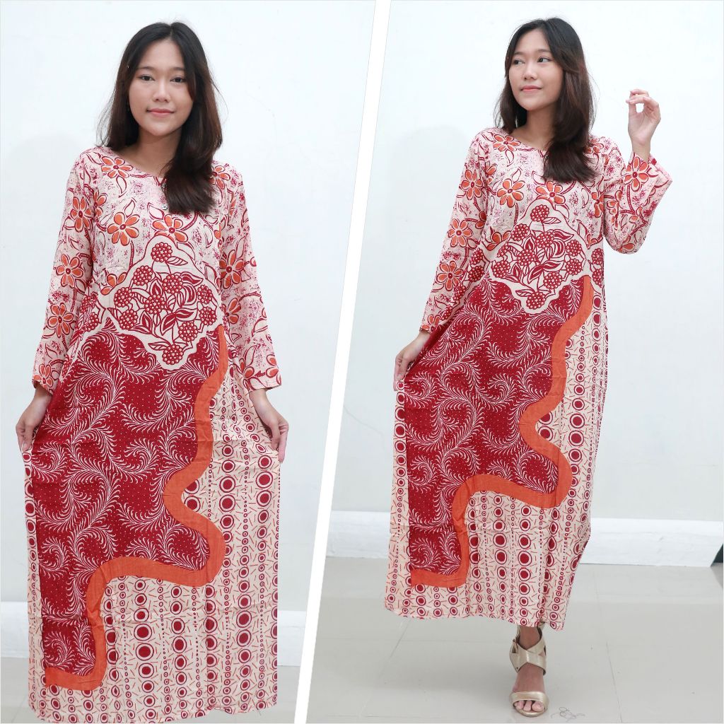 Jual Daster Batik Lengan Panjang Baju Daster Lengan Panjang Longdress ...