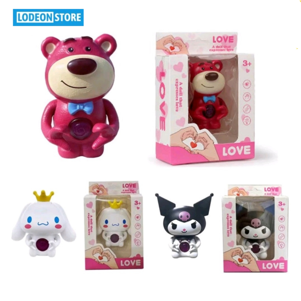 Jual Figur Kartun Sanrio Lotso love you Night Light Kawaii 3D LED ...