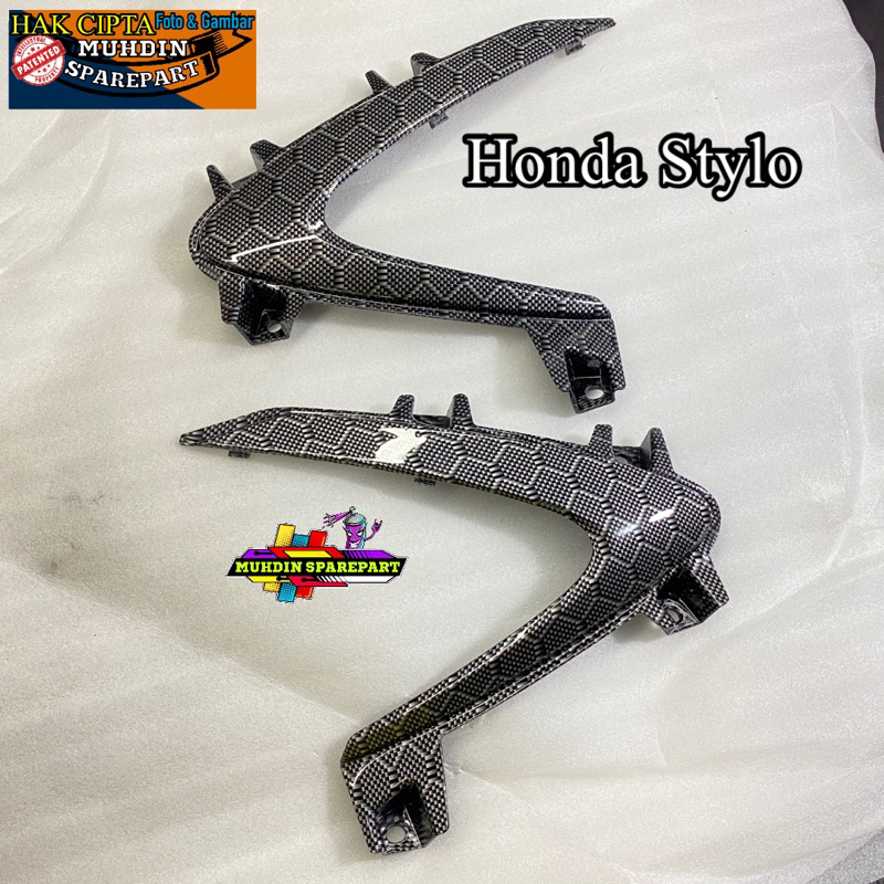 Jual Garnish L R Body side Footstep Stylo 160 Carbon Celup Hexagon ...