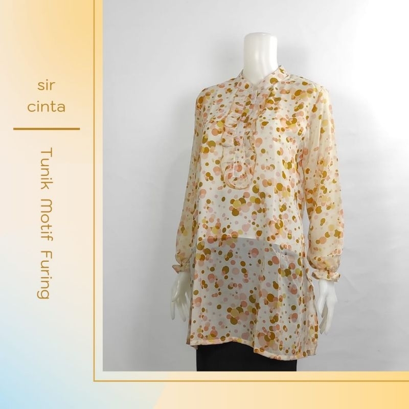 Jual Sircinta Blouse Fine Rempel | Atasan wanita Corak | Tunik Cantik ...