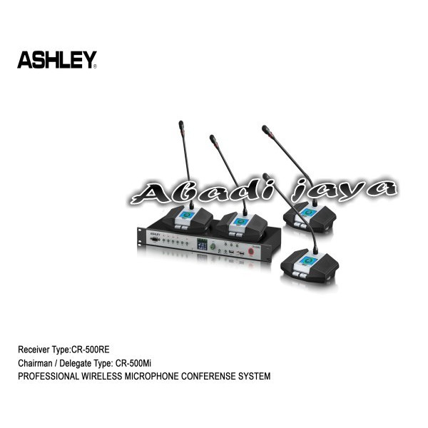 Jual mic conference wireless ashley cr500re / CR-500RE / CR-500MI 4 MIC ...