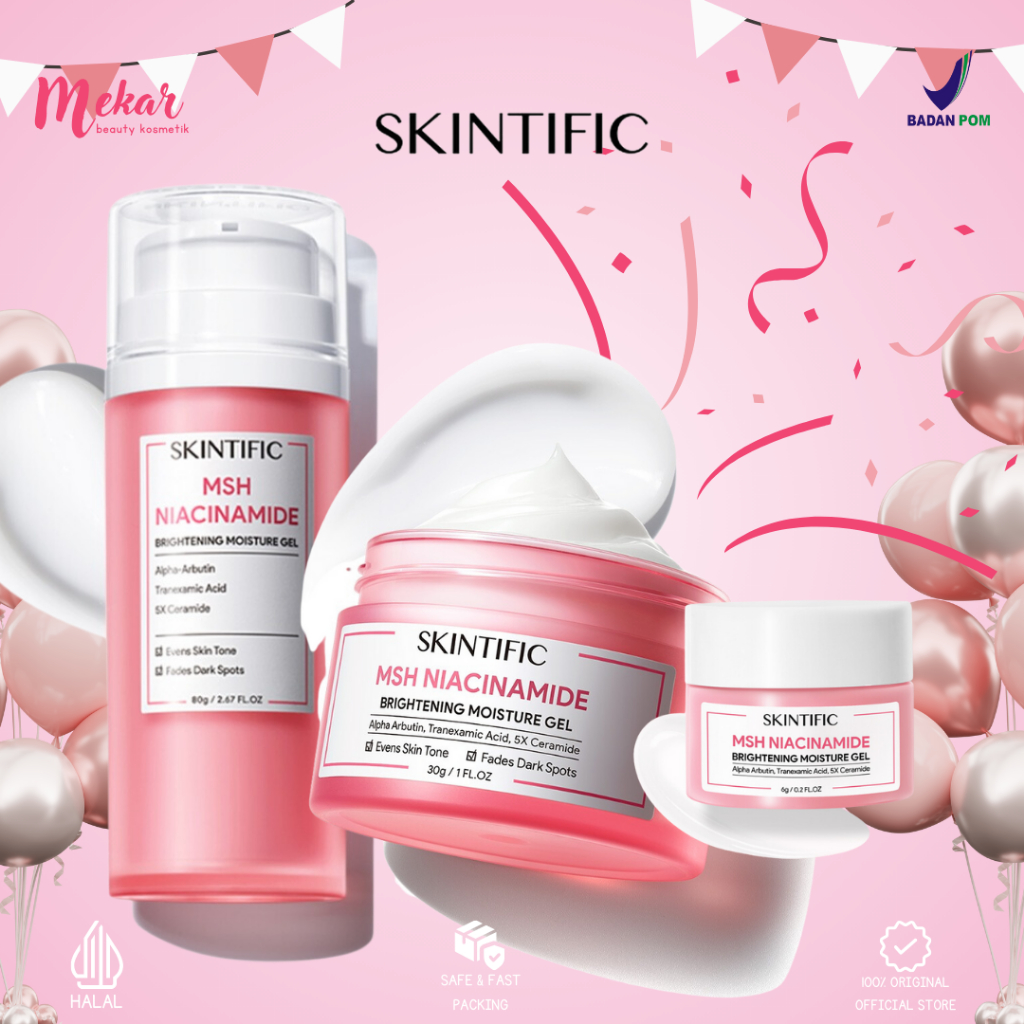 Jual SKINTIFIC MSH Niacinamide Brightening Moisturizer Glowing Moisture ...