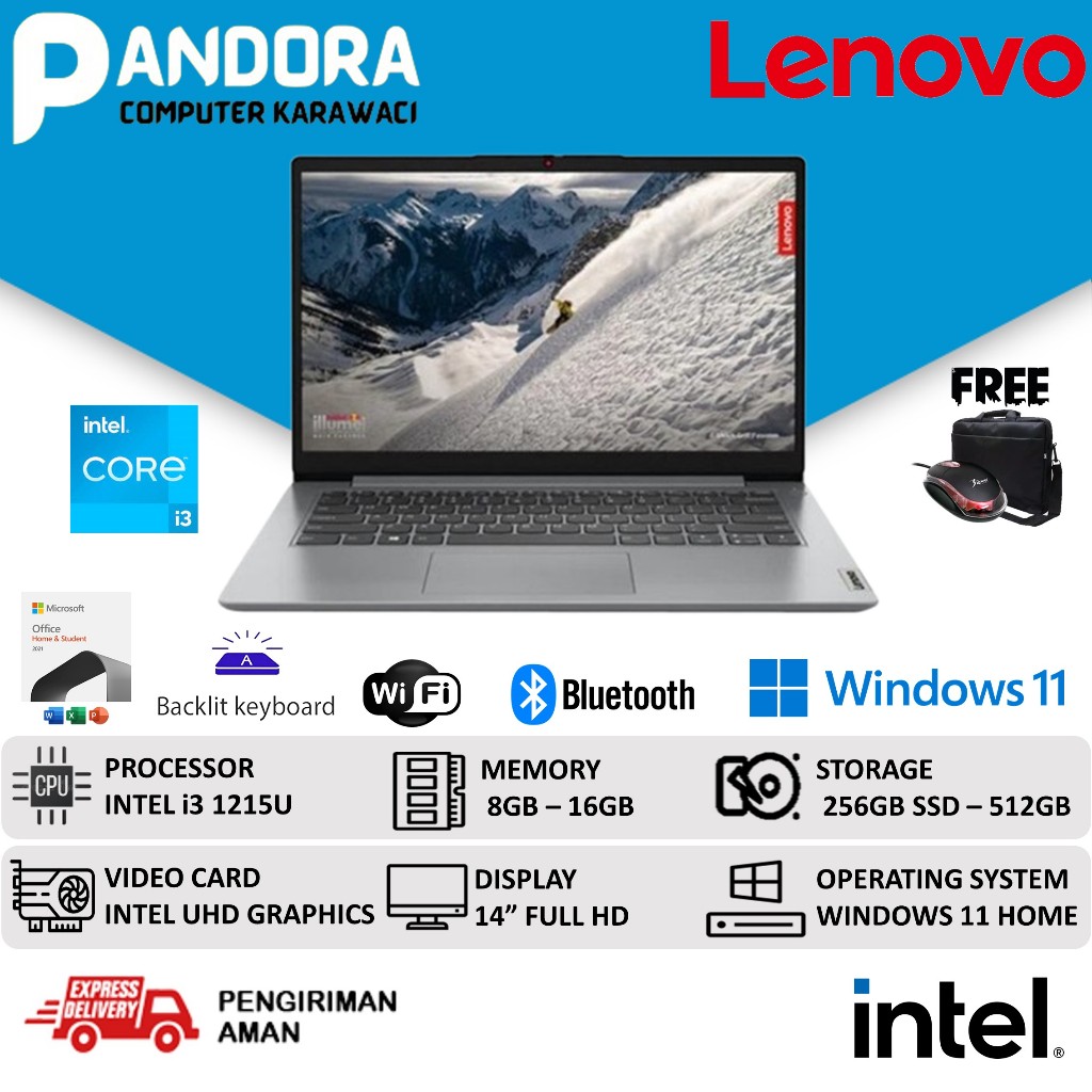 Jual LENOVO IDEAPAD SLIM 3i 14 CORE i3 1215U 16GB 512GB SSD 14 FHD W11 | Shopee Indonesia