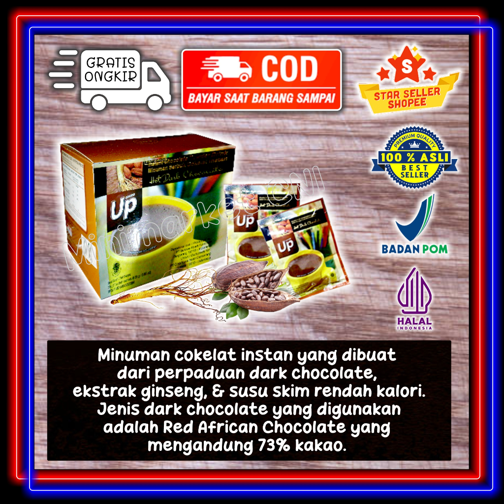 Jual Up Hot Dark Chocolate Minuman Coklat terbuat dari Coklat Hitam ...