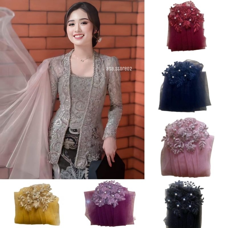 Jual Selendang Kebaya Tile Polos/Selendang Kebaya | Shopee Indonesia