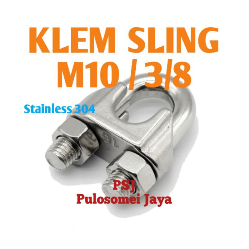 Jual Klem Sling M10 / Wire Rope Stainless 304 M10 / Klem Kuku Macan ...