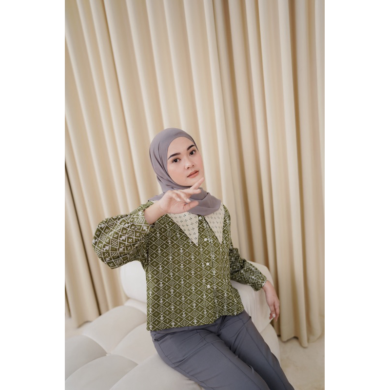 Jual Wesa Dakara, Blouse batik Lin Pjg & Lgn pendek , Atasan Batik ...