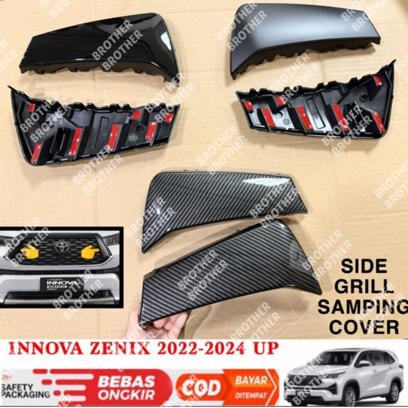 Jual List Grill Side Samping Kumis Innova Zenix 2022 2024 2025 Hitam ...