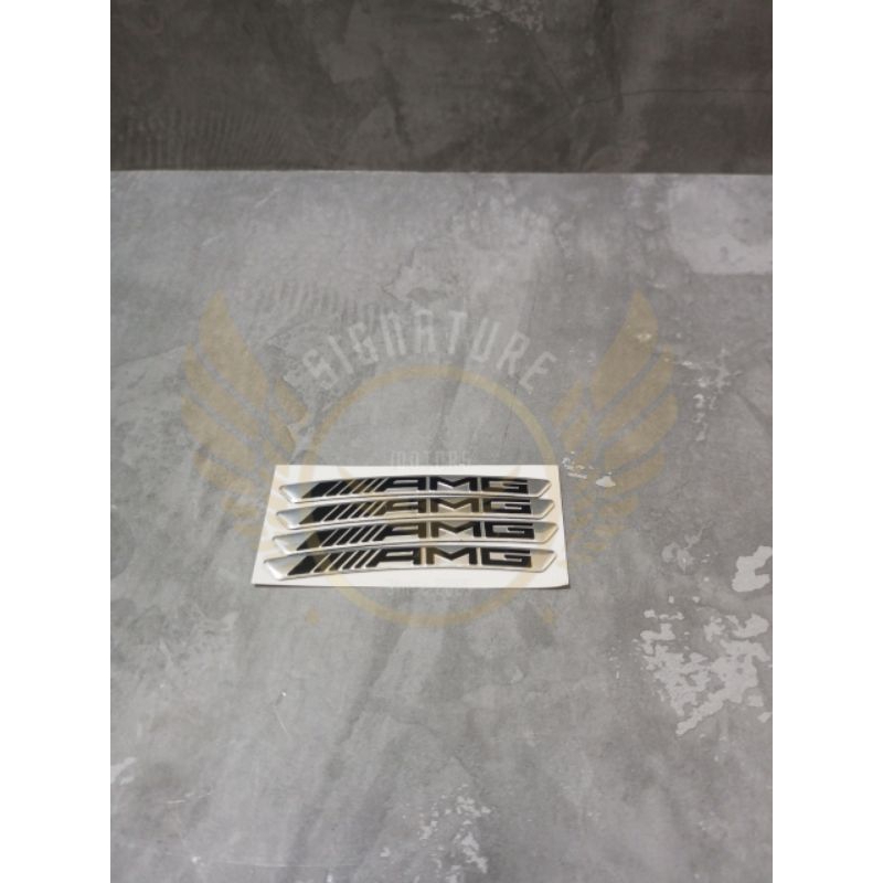 Jual EMBLEM BADGE ALUMUNIUM STICKER VELG RODA MERCEDES BENZ AMG WHEEL ...