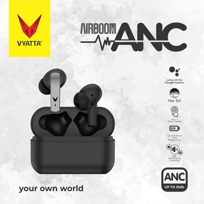 Jual VYATTA Airboom ANC TWS Bluetooth Headset Putih / White | Shopee ...