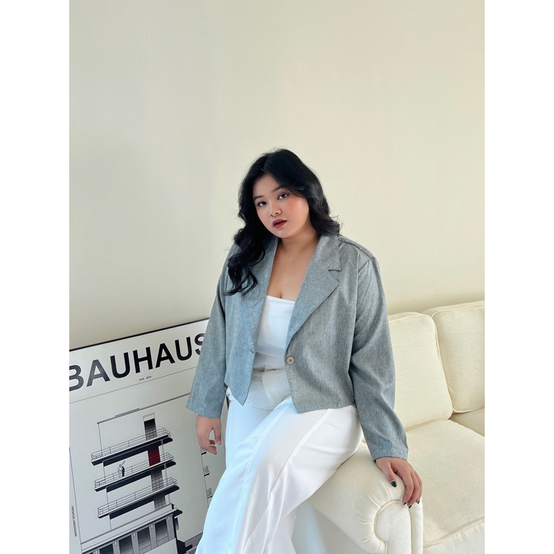 Jual Fat.Yours - Cesy blazer LD 126 || Pakaian Wanita jumbo / bigsize | Shopee Indonesia