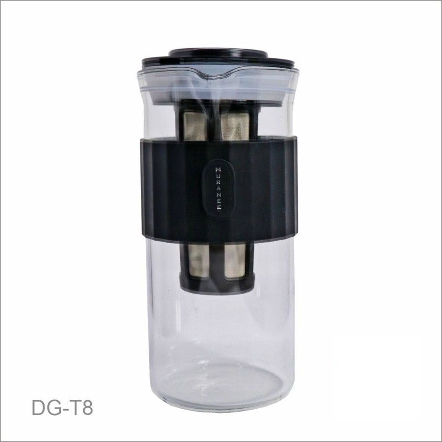 Jual Cold Brew Pot 600 ML Infused Water Bottle Diguo Hitam | Shopee ...