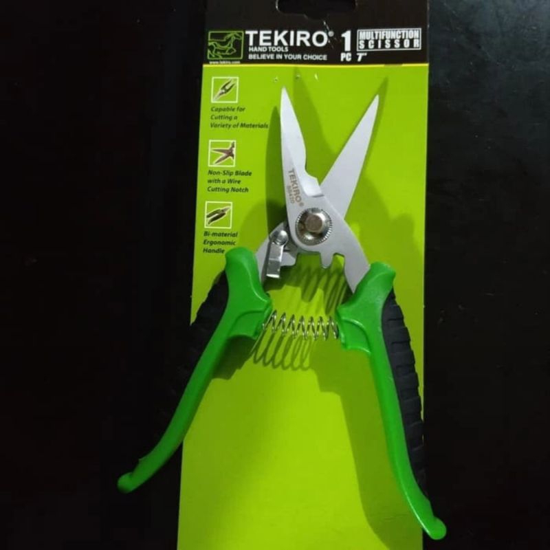 Jual Tekiro Gunting Multifungsi 7" / Multifunction Scissor 7 Inch / Gunting dahan, kabel, kawat ...
