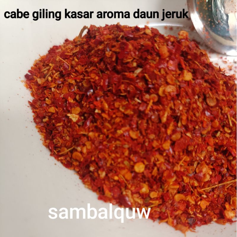 Jual CABE GILING KASAR AROMA DAUN JERUK / CHILI FLAKE / CABE KASAR ...