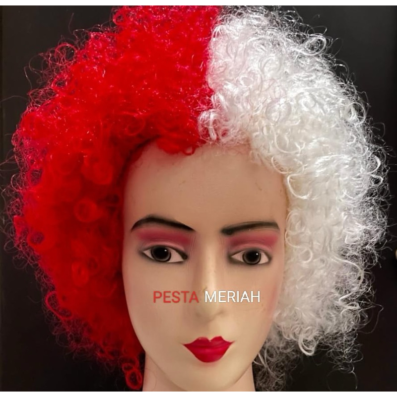 Jual WIG MERAH PUTIH / WIG SUPORTER BOLA INDONESIA / WIG 17 AGUSTUSAN ...