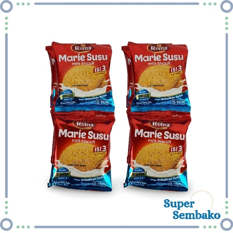 Jual SNACK BISKUIT ROMA MARIE SUSU RENCENG ISI 10 BUNGKUS PCS | Shopee ...