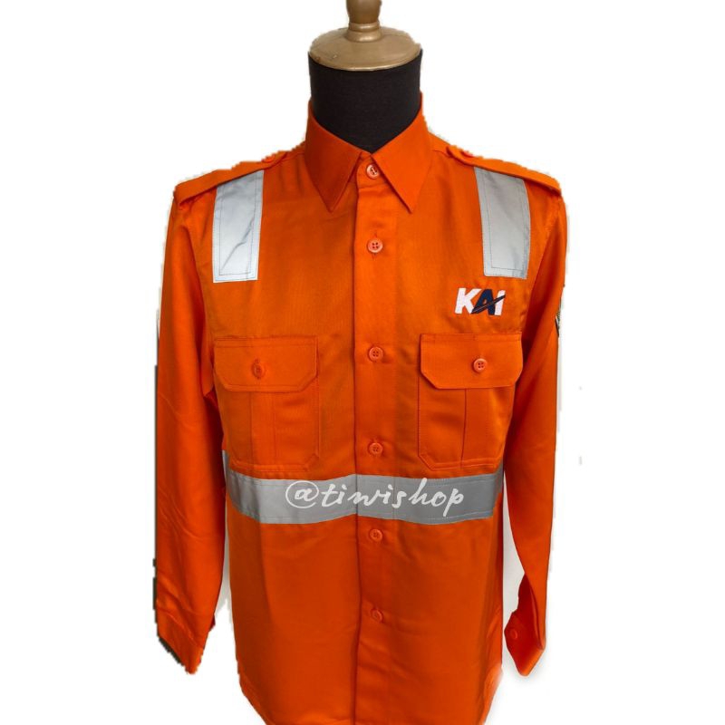 Jual Seragam KAI Safety Oren | Shopee Indonesia