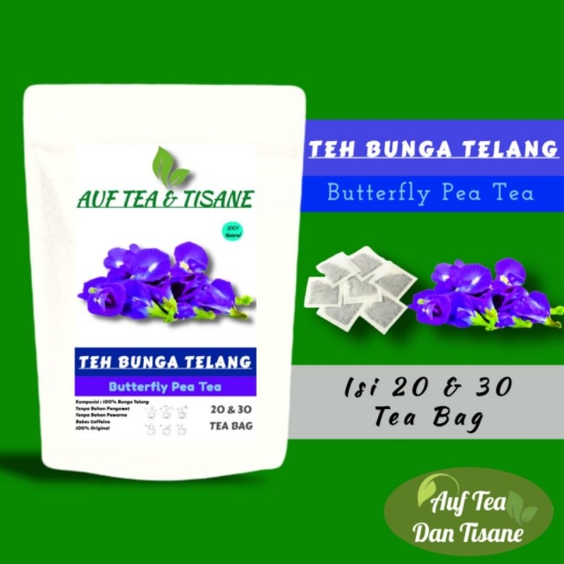 Jual TEH BUNGA TELANG / BUTTERFLY PEA FLOWER TEA,ISI 20 DAN 30 TEA BAG ...