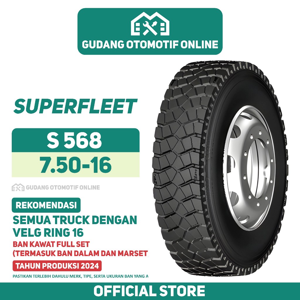 Jual Ban Truk Superfleet S568 750 R16 16 Truck Colt Diesel Canter ...