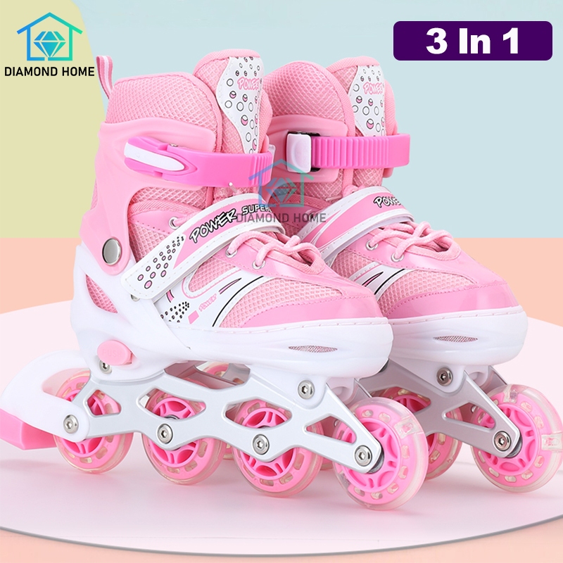 Jual Sepatu Roda Anak Inline Skate Laki Laki Dan Perempuan Roda Nyala ...