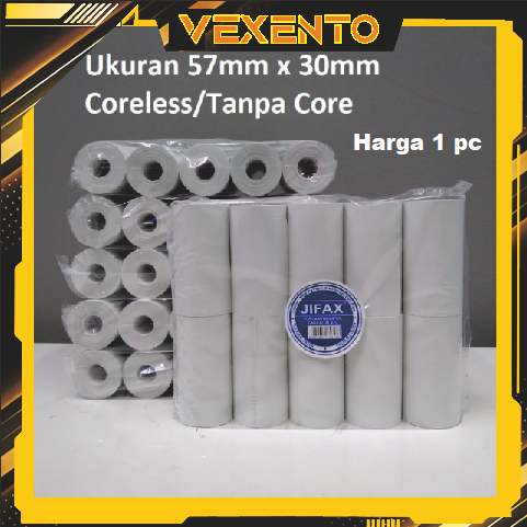 Jual Kertas Struk Thermal Paper Roll Mini Printer Bluetooth EDC 57x30 58x30 by Vexento | Shopee ...