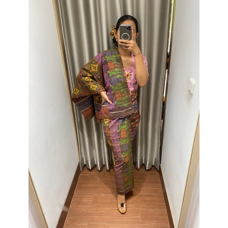 Jual tenun endek bali double ikat klasik gringsing | Shopee Indonesia