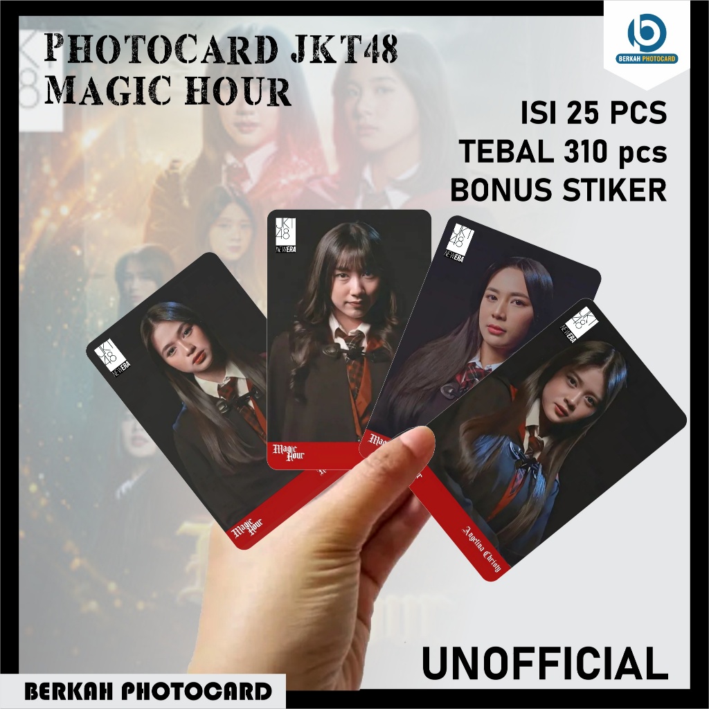 Jual PHOTOCARD JKT48 MAGIC HOUR, ISI 25 PCS - 2 SISI (mix AI version) | Shopee Indonesia