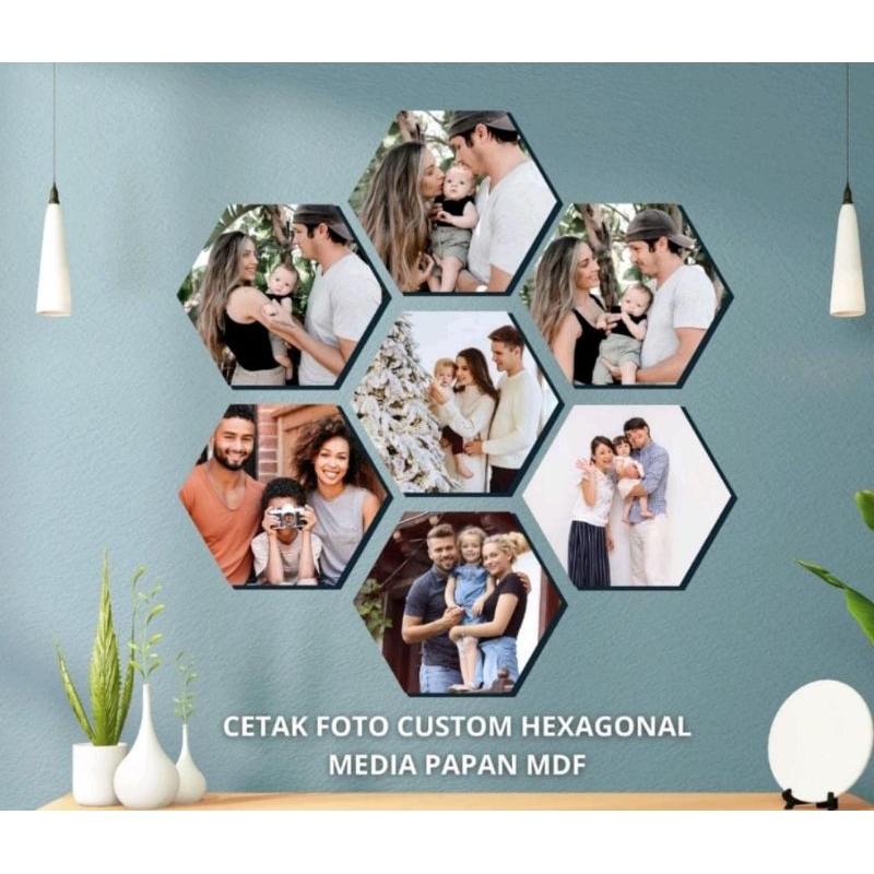 Jual Cetak foto hexagonal isi 7 pcs wajib kirim Poto | Shopee Indonesia