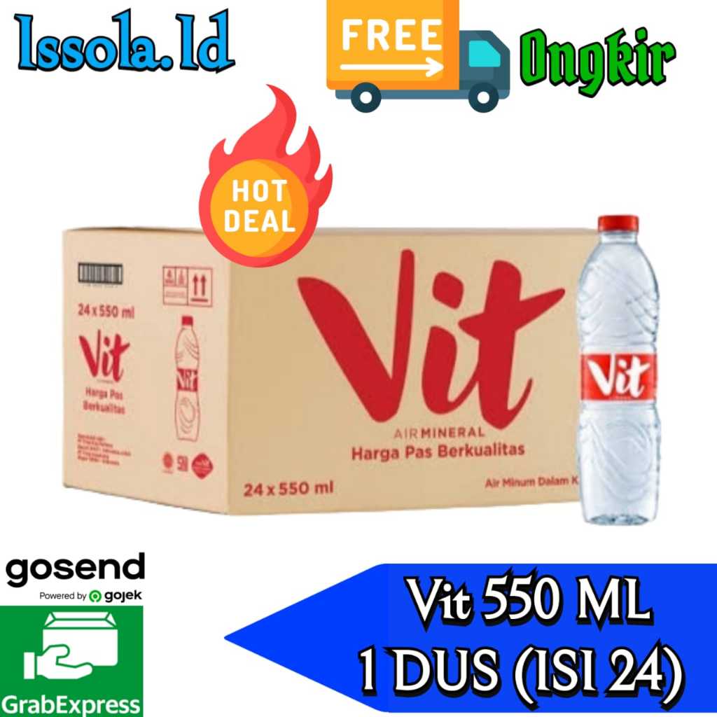 Jual VIT AIR MINERAL KEMASAN BOTOL 550 ML X 24 PCS | Shopee Indonesia