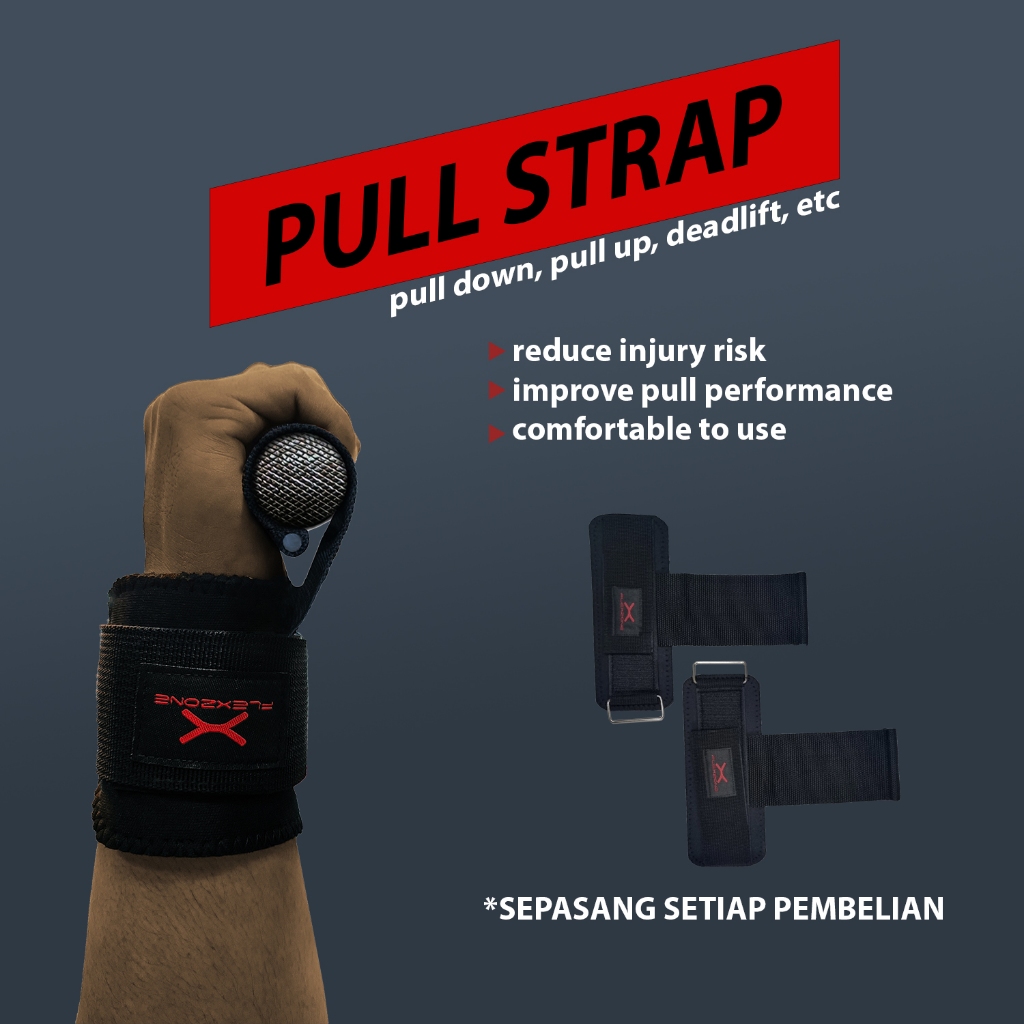 Jual Flexzone Gym Pull Strap Fitness FAP-005 Pull Up Down Deadlift ...