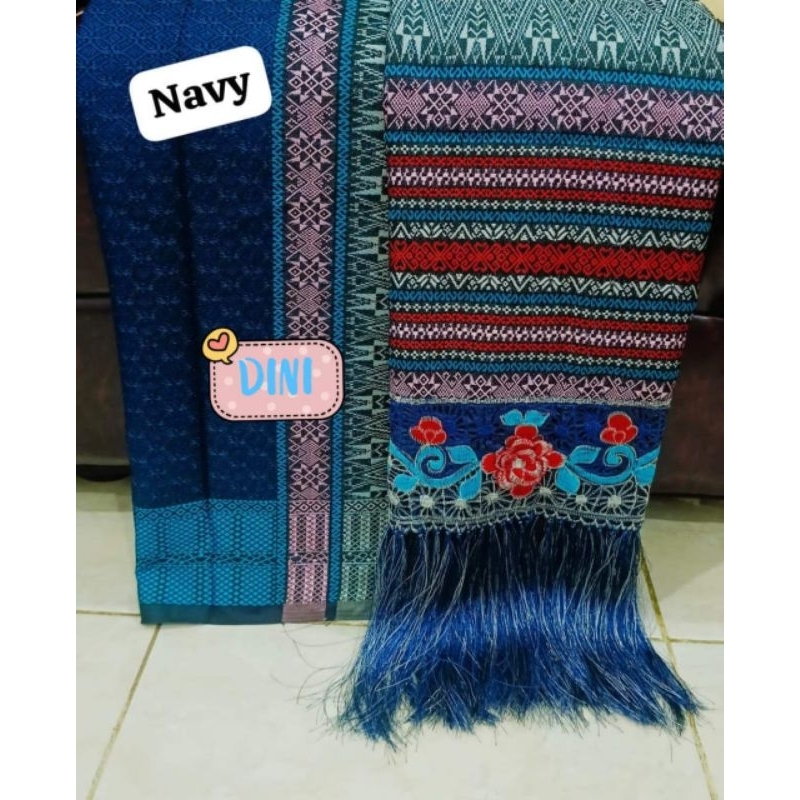 Jual Songket Tumtuman Selendang Bordir Rambu Padat | Shopee Indonesia