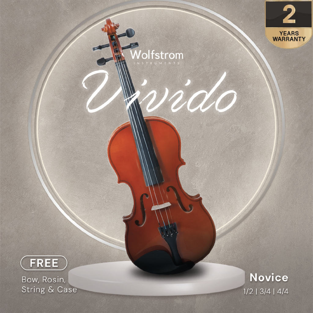 Jual Wolfstrom Vivido - Biola Violin Klasik Full Set Ukuran 1/2, 3/4, 4 ...