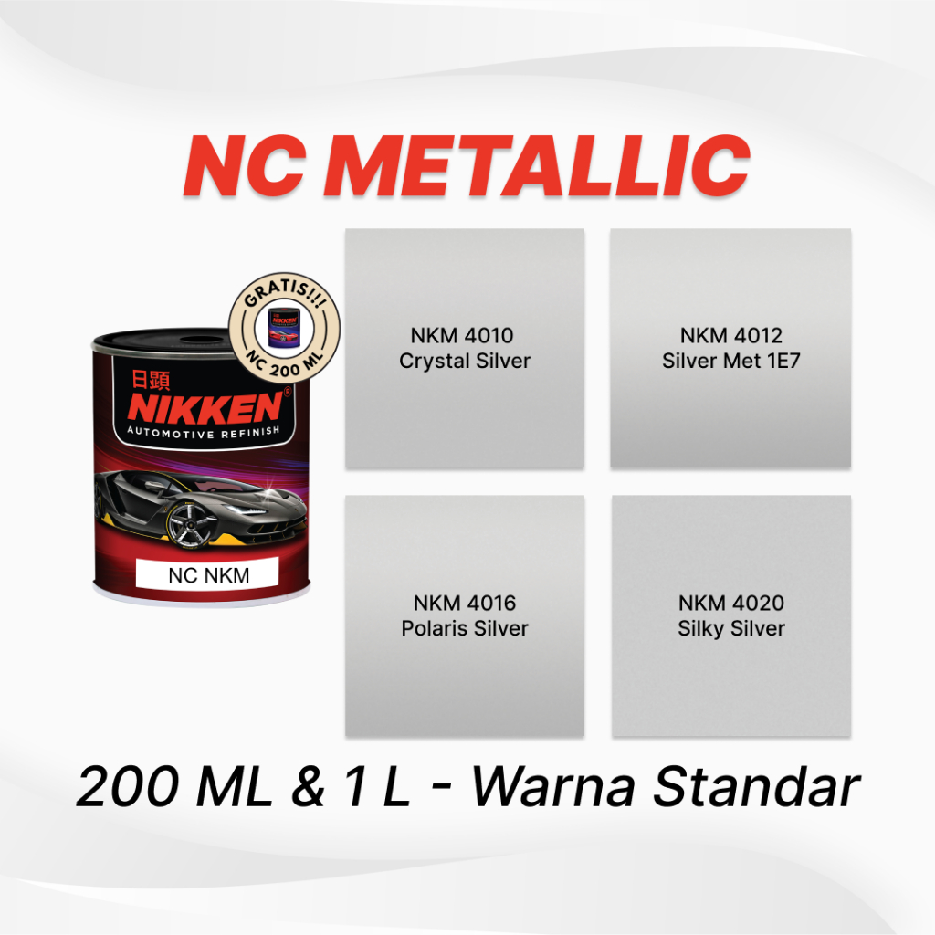 Jual NIKKEN NKM NC Metallic - Warna Standar - Cat Duco Mobil Motor Kayu ...
