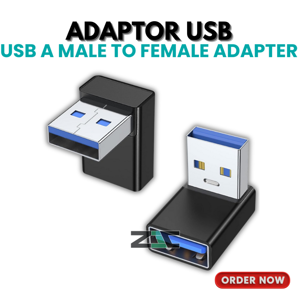 Jual Adaptor USB Elbow 3.2 Type A Male ke A Female L Shape 10 Gbps ...