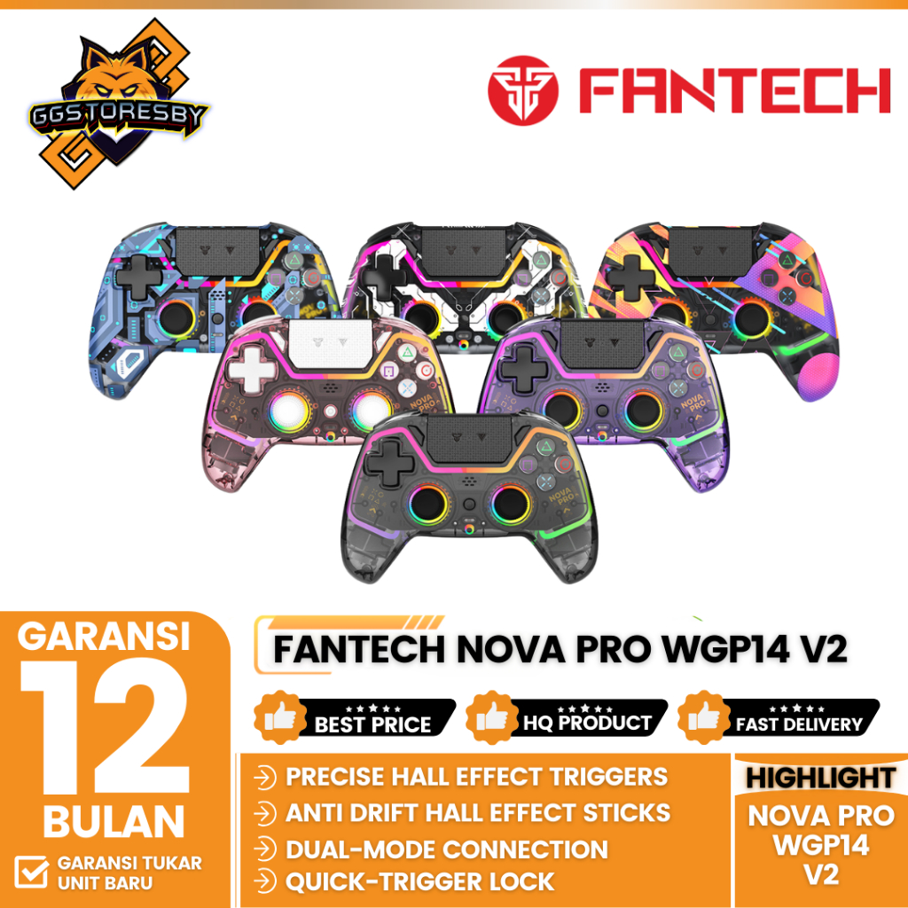 Jual Fantech Nova Wgp14 Wireless Half Effect Gamepad | Shopee Indonesia