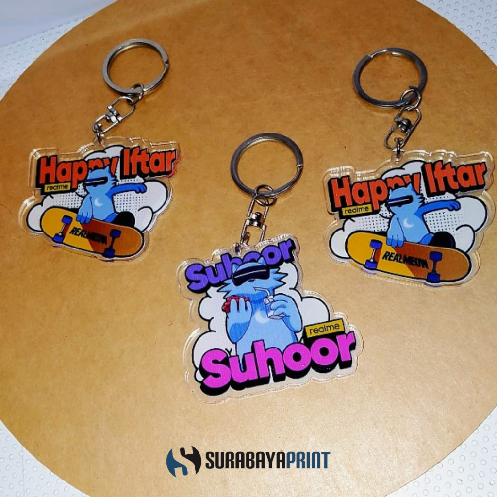 Jual GANTUNGAN KUNCI AKRILIK CUSTOM | 8X8CM | KEYCHAIN CUSTOM | ACRYLIC UV PRINT | Shopee Indonesia