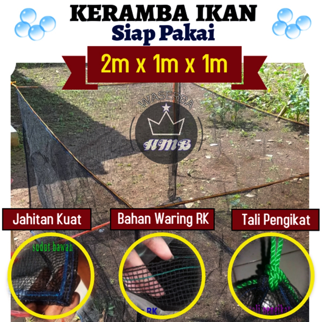 Jual Keramba Ikan Hapa Jaring Apung Bahan Waring Ukuran 2m x 1m x 1m ...