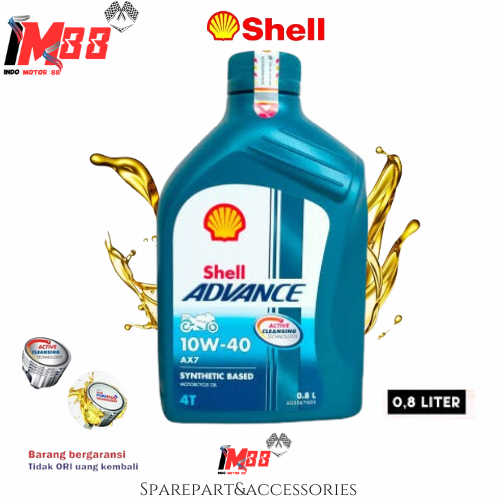 Jual OLI SHELL ADVANCE AX7 10W-40 0.8L 800ml/100% ORIGINAL/PELUMAS ...
