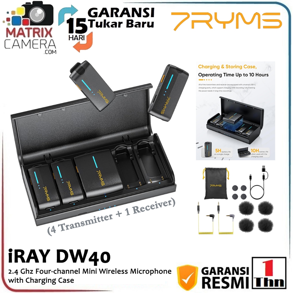 Jual 7Ryms iRAY DW40 Ultra Compact Four-Channel Wireless Mic Microphone System | Shopee Indonesia