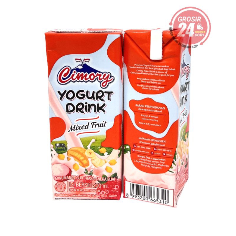 Jual cimory yogurt drink mixed fruit 200 ml 1 karton 24 pcs | Shopee Indonesia