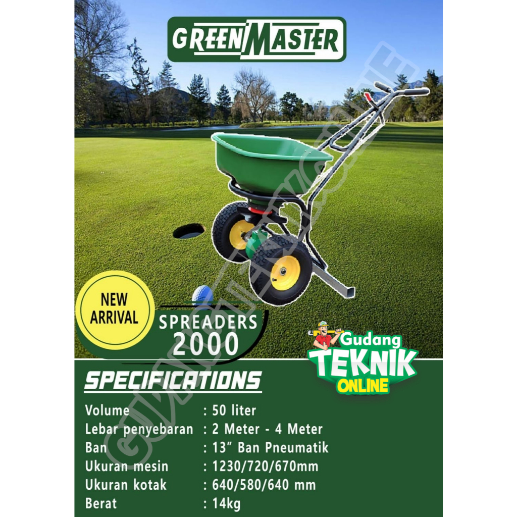 Jual Mesin Penyebar Pupuk Tanaman 50L SPREADER 2000 GREENMASTER / Mesin ...