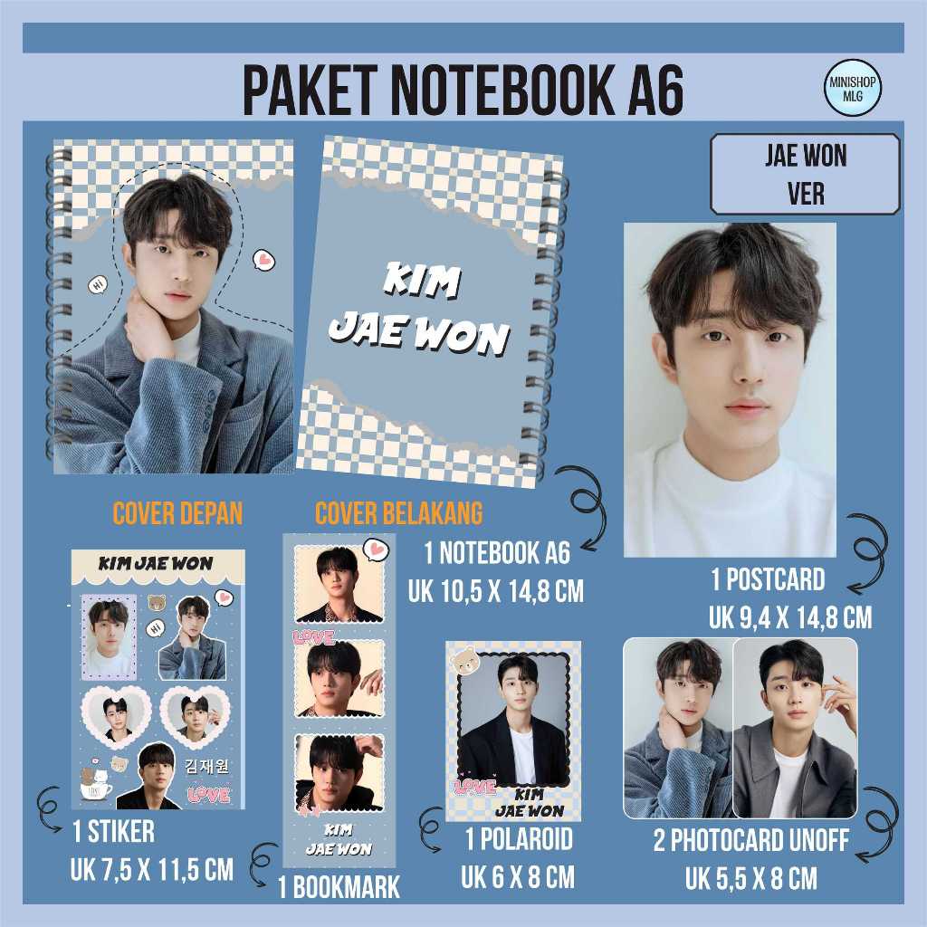 Jual (FREEBOX) PAKET HEMAT NOTEBOOK BERGARIS KDRAMA - KIM SEON HO KIM ...