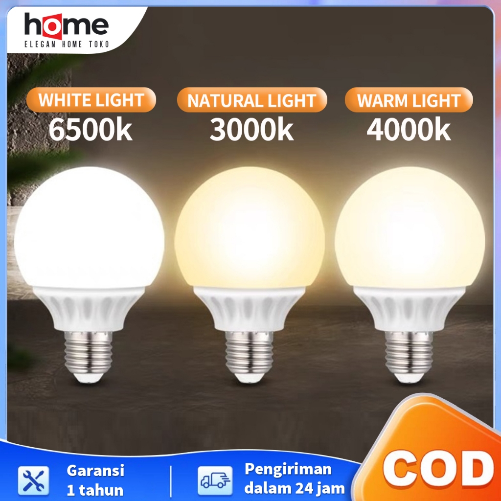 Jual E.HOME LAMPU LED 3 WARNA CAHAYA (Putih, Kuning, & Warm white) 12W ...