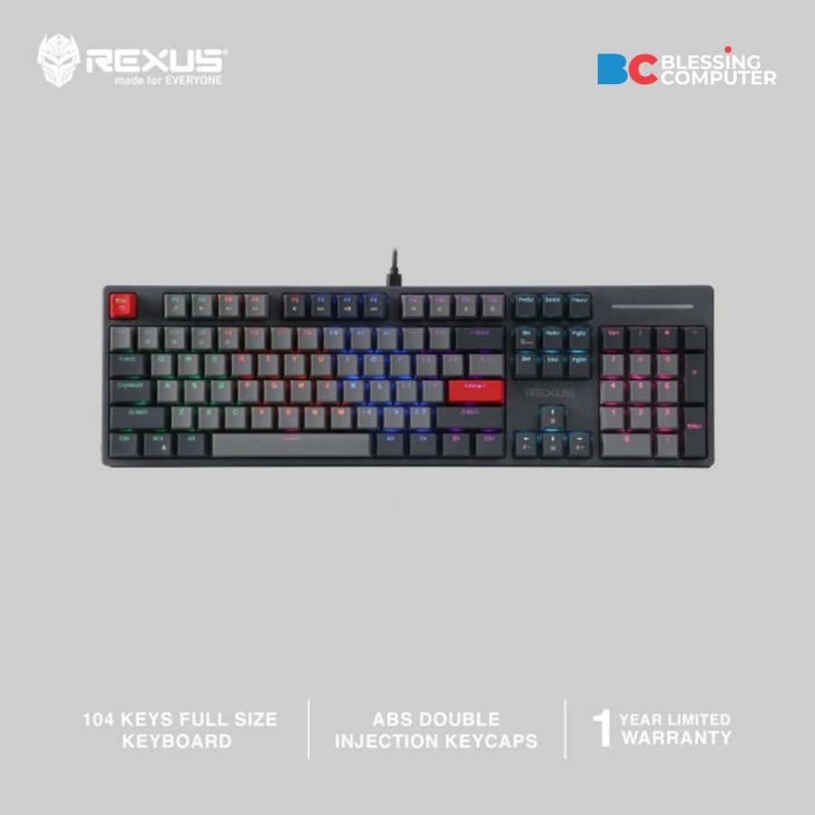 Jual Keyboard REXUS HEROIC KX5 GREY - Swith Blue | Shopee Indonesia